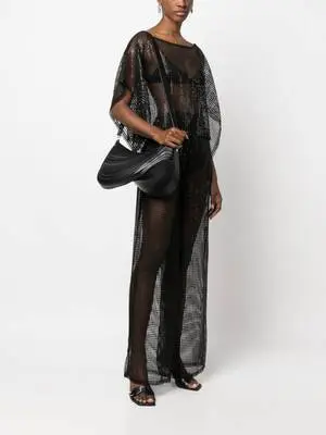 MUGLER Spiral Curve 01 Shoulder Bag - Black