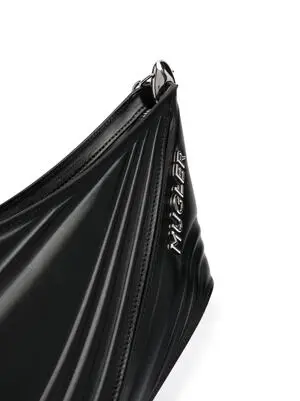 MUGLER Spiral Curve 01 Shoulder Bag - Black
