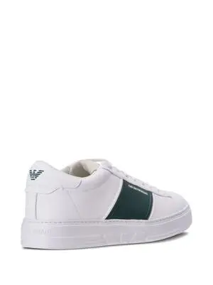 Emporio Armani Logo-print Leather Sneakers