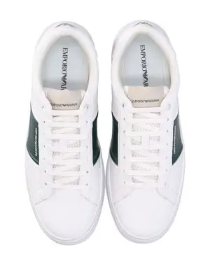 Emporio Armani Logo-print Leather Sneakers