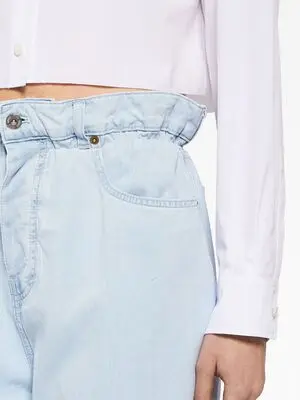 Miu Miu Ruffled Wide-leg Jeans