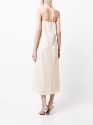 Rokh Shimmer Semi-sheer Midi Dress