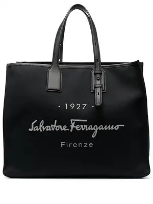 Ferragamo 1927 Signature Tote Bag - Black | Editorialist