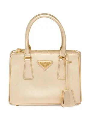 Prada Galleria Leather Mini Bag - Gold