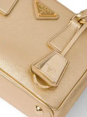 Prada Galleria Leather Mini Bag - Gold