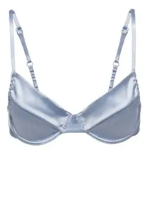 Miu Miu Satin Balconette Bra - Grey