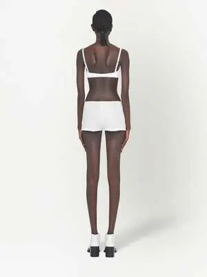 Miu Miu Ribbed Knit Denim Bra