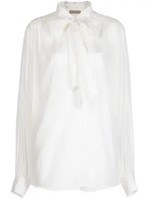 SYSTEM Semi-sheer Long-sleeve Shirt