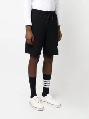 Thom Browne 4-bar Stripe Seersucker Track Shorts - Blue