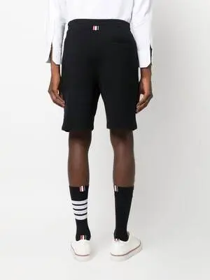 Thom Browne 4-bar Stripe Seersucker Track Shorts - Blue