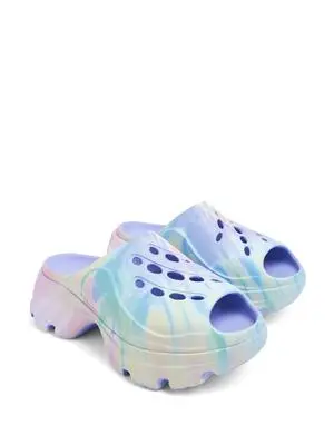 Adidas By Stella McCartney Swirl-print Clogs - Purple