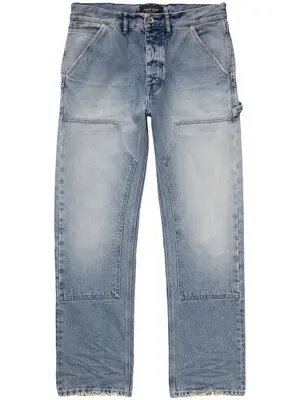 PURPLE BRAND Faded-effect Low-rise Jeans - Blue