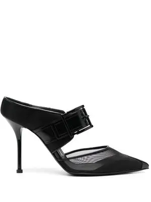 Alexander McQueen Punk Mesh Mules - Black
