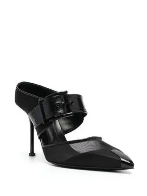 Alexander McQueen Punk Mesh Mules - Black