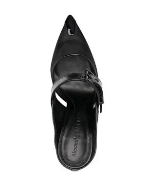 Alexander McQueen Punk Mesh Mules - Black