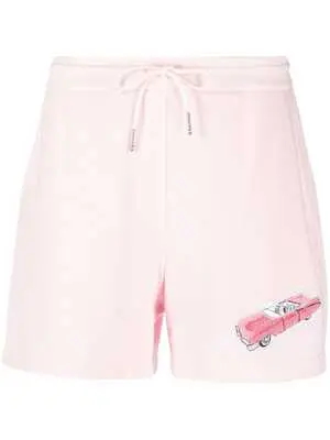 Thom Browne Car-embroidered Piqué Shorts - Pink