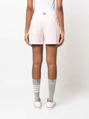 Thom Browne Car-embroidered Piqué Shorts - Pink