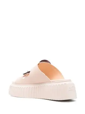 Agl Agatha Double-buckle Slippers - Pink