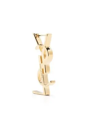 Saint Laurent Monogram-lettering Earring - Gold