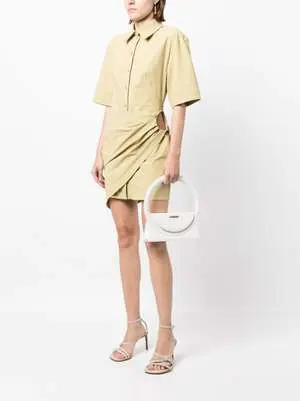 Jacquemus Gathered-detail Shirt Dress - Brown