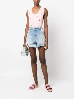BARROW Distressed-effect Sleeveless Top