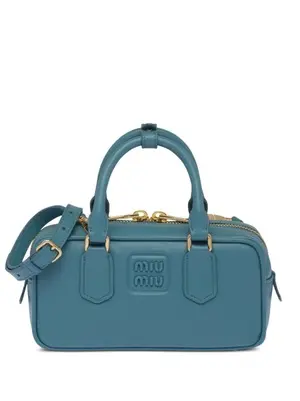 Miu Miu Logo-embossed Leather Mini Bag