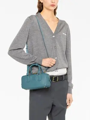Miu Miu Logo-embossed Leather Mini Bag
