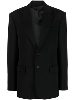 Wardrobe.NYC Relaxed-fit Single-breasted Blazer - Black