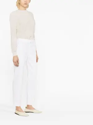 Brunello Cucinelli Cropped-leg Cotton Trousers