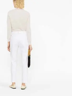 Brunello Cucinelli Cropped-leg Cotton Trousers
