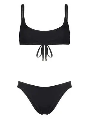 Attico Fine-ribbed Bikini Set - Black