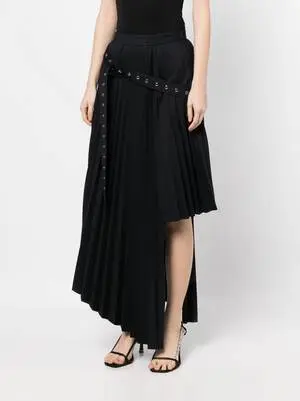 【美品✨】rokh ・Asymmetric Belter Skirt Rokh Belted Pleated Asymmetric Skirt In Blue - 53% Off | Editorialist