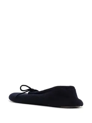 N.peal Cashmere Ballerina Slippers - Blue