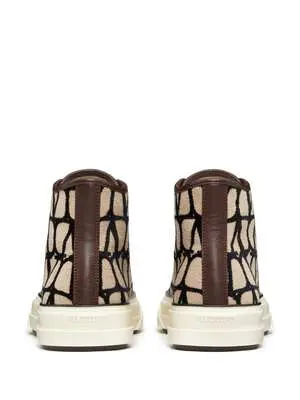 Valentino Garavani Toile Iconographe Totaloop High-top Sneakers