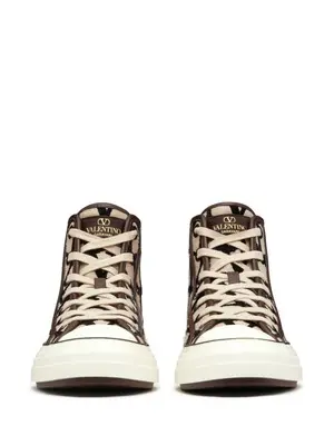 Valentino Garavani Toile Iconographe Totaloop High-top Sneakers