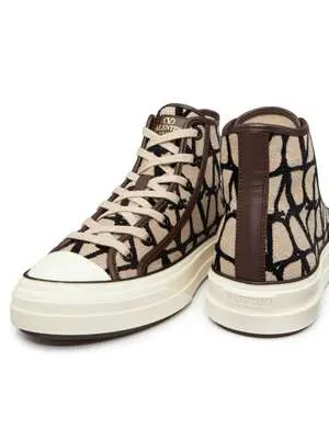 Valentino Garavani Toile Iconographe Totaloop High-top Sneakers