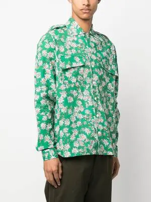Rhude Daisy-print Long-sleeved Shirt