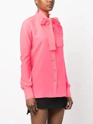 VIVIENNE WESTWOOD Logo-embroidered Tie-fastening Shirt
