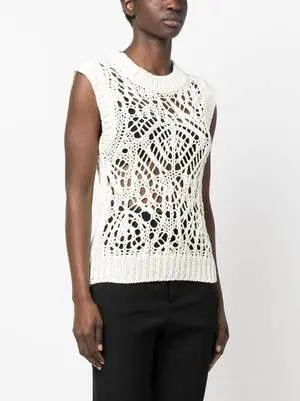 TOM FORD Open-knit Silk Top