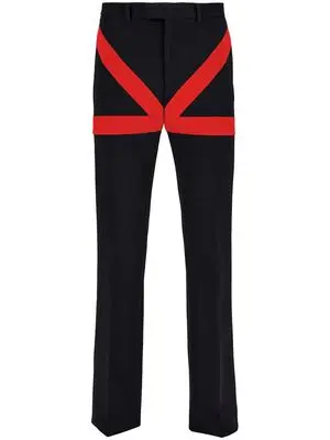 FERRAGAMO Graphic Print Tailored Trousers - Black