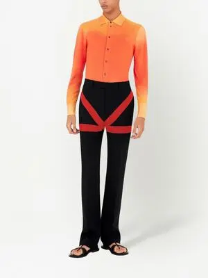 FERRAGAMO Graphic Print Tailored Trousers - Black