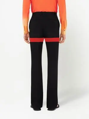 FERRAGAMO Graphic Print Tailored Trousers - Black