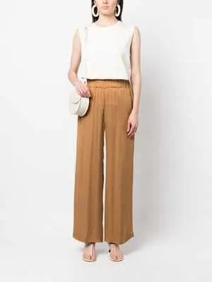 Aspesi High-waist Wide-leg Trousers - Brown