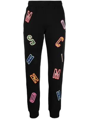 Moschino Logo-embroidered Cotton Track Pants