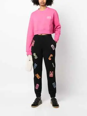 Moschino Logo-embroidered Cotton Track Pants