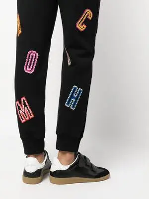 Moschino Logo-embroidered Cotton Track Pants