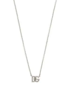 Dolce & Gabbana Dg Logo Chain Necklace - Silver