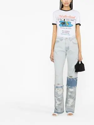 Heron Preston Patchwork Straight-leg Jeans