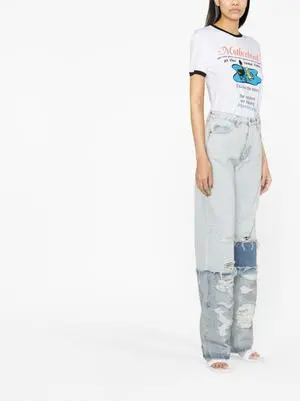 Heron Preston Patchwork Straight-leg Jeans