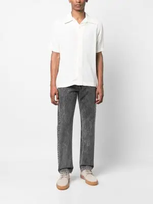 Séfr Buttoned Short-sleeved Shirt - Neutrals